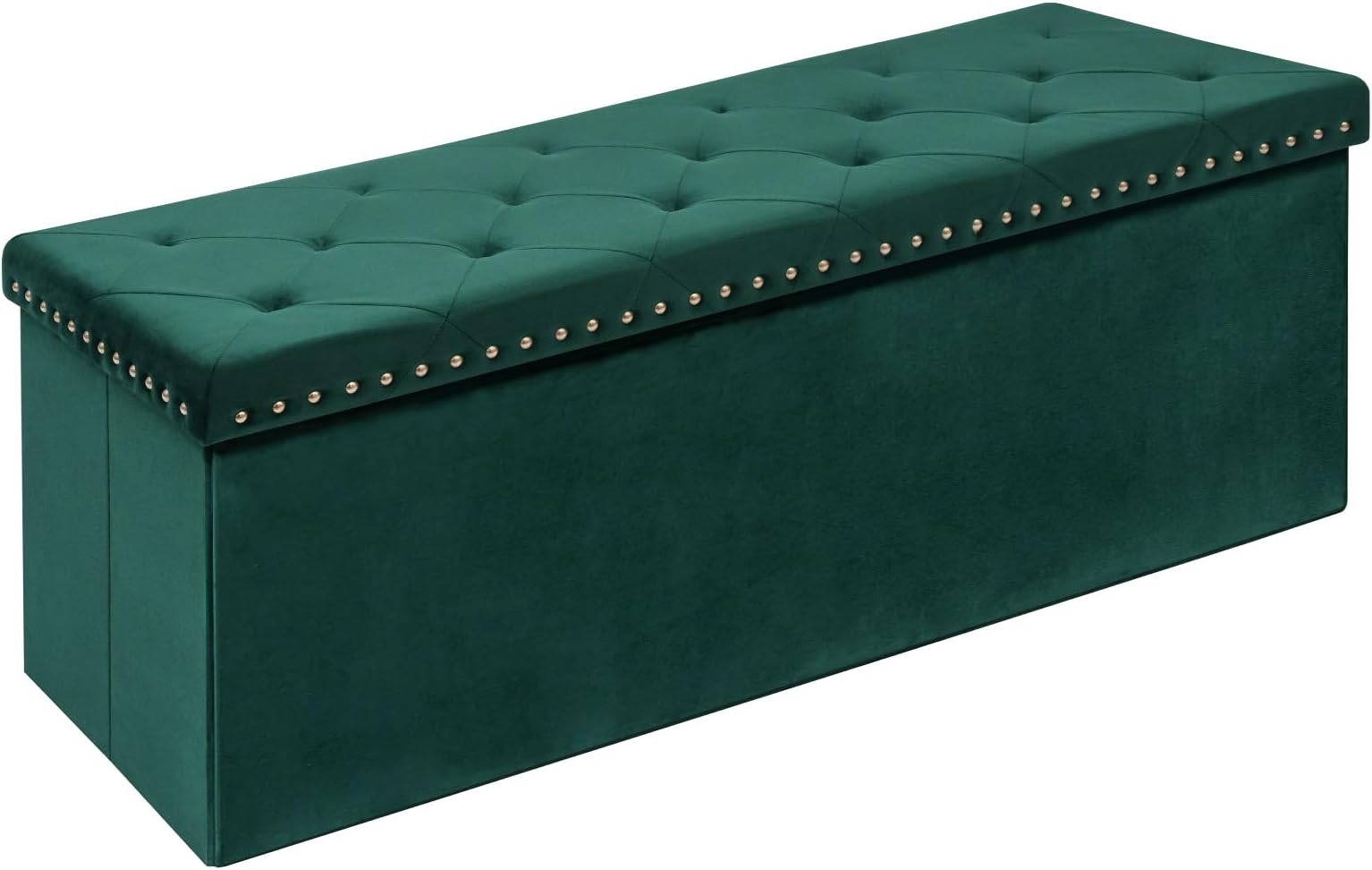 Amazon.com: SONGMICS Storage Ottoman Bench, Foldable Ottoman Foot Rest ...