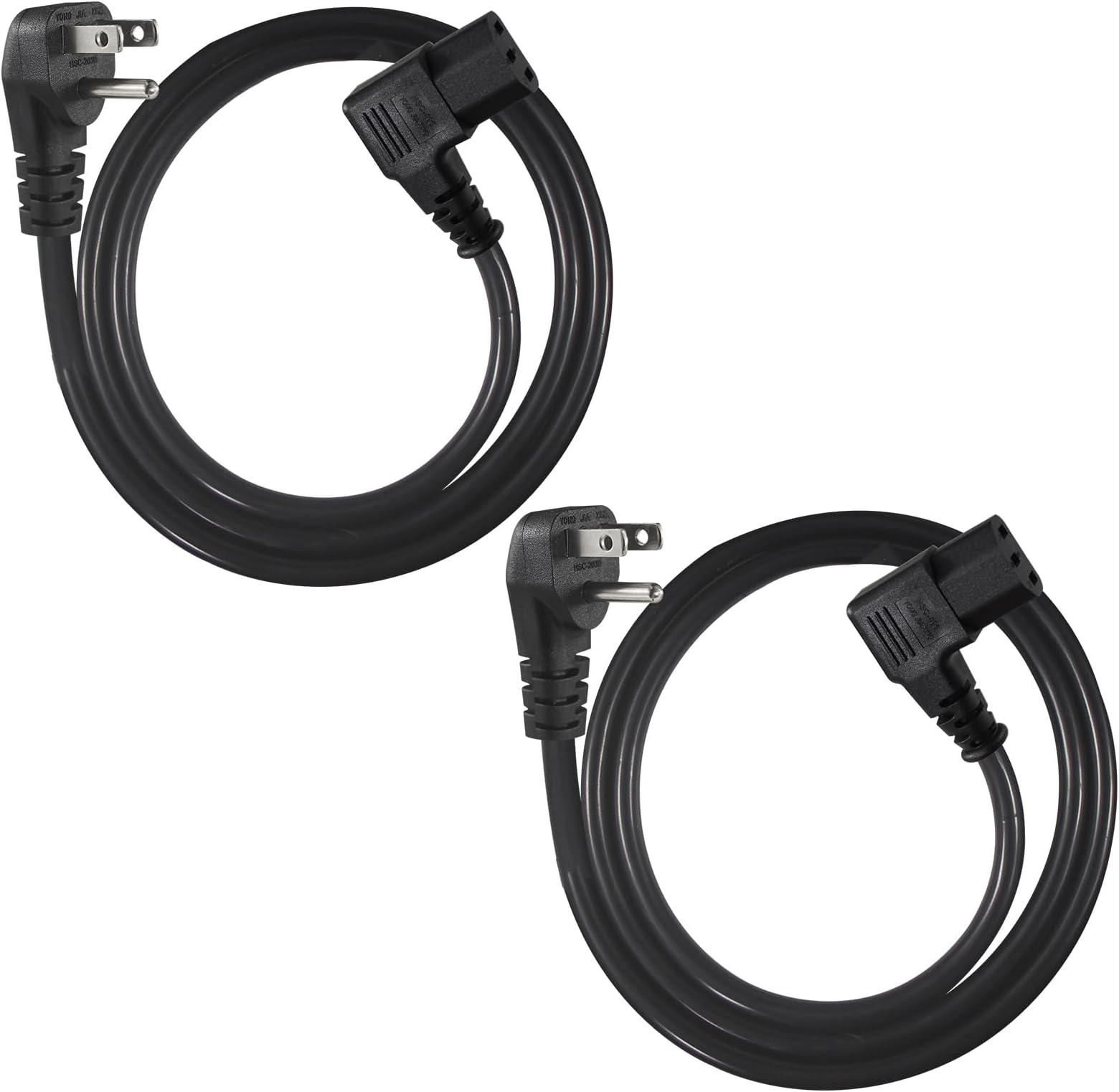 Amazon.com: AGVEE 6ft TV Power Cord, 90 Degree Angled L-Shaped ETL ...