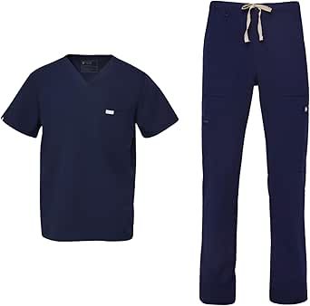 Amazon.com: FIGS Leon Top & Cairo Pants Scrub Set for Men — Classic V ...