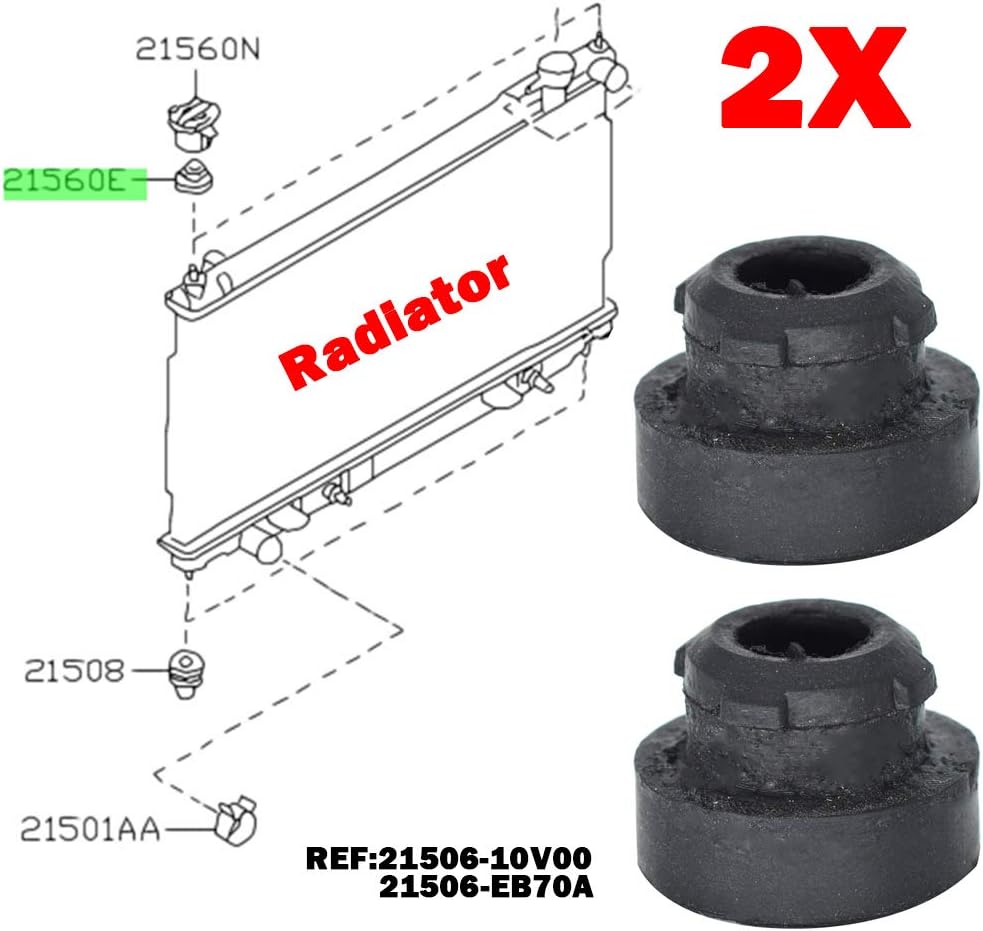 Amazon.com: 2x Upper Radiator Rubber Mount For Nissan 180SX 200SX 240SX ...