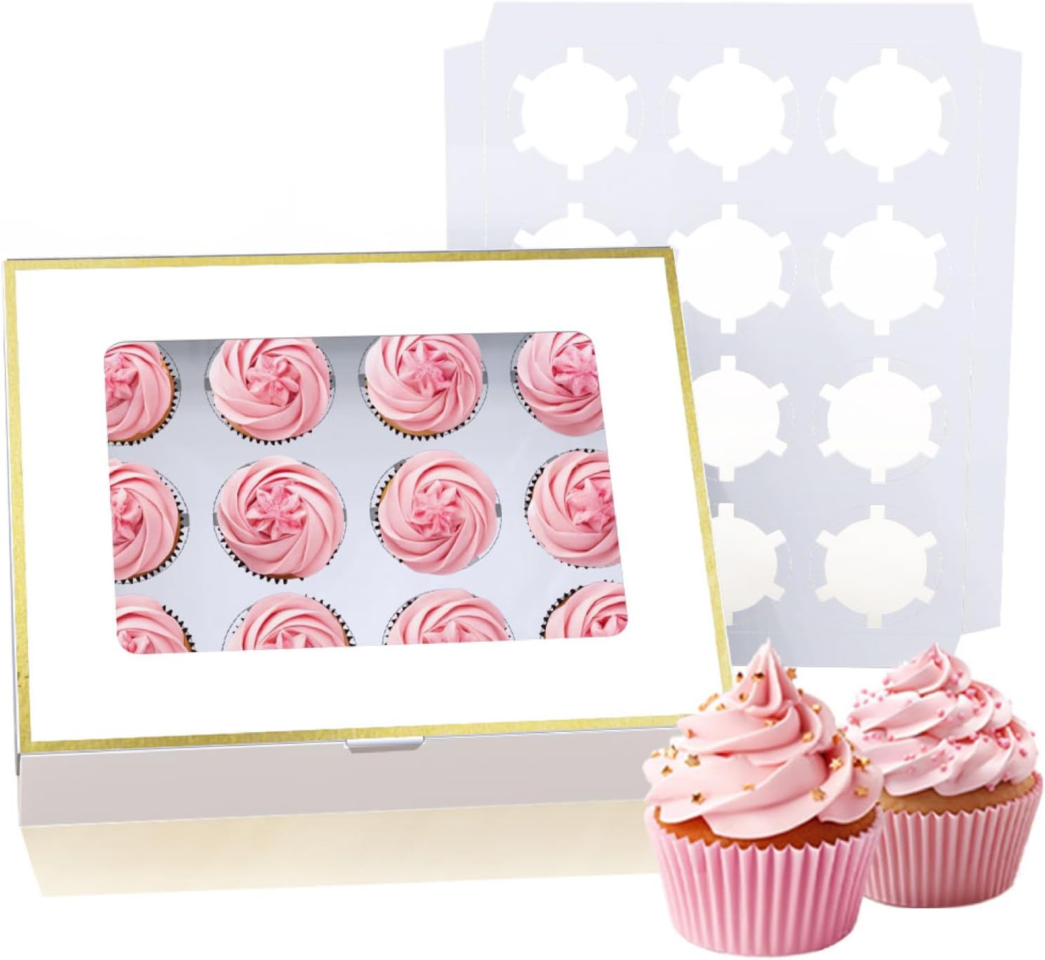 Amazon.com: CupCake Inserts Holds 12 -Standard Size 10 Pack : Home ...