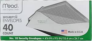 Amazon.com : Mead #75214 40CT #10 White Envelope : Business Envelopes ...