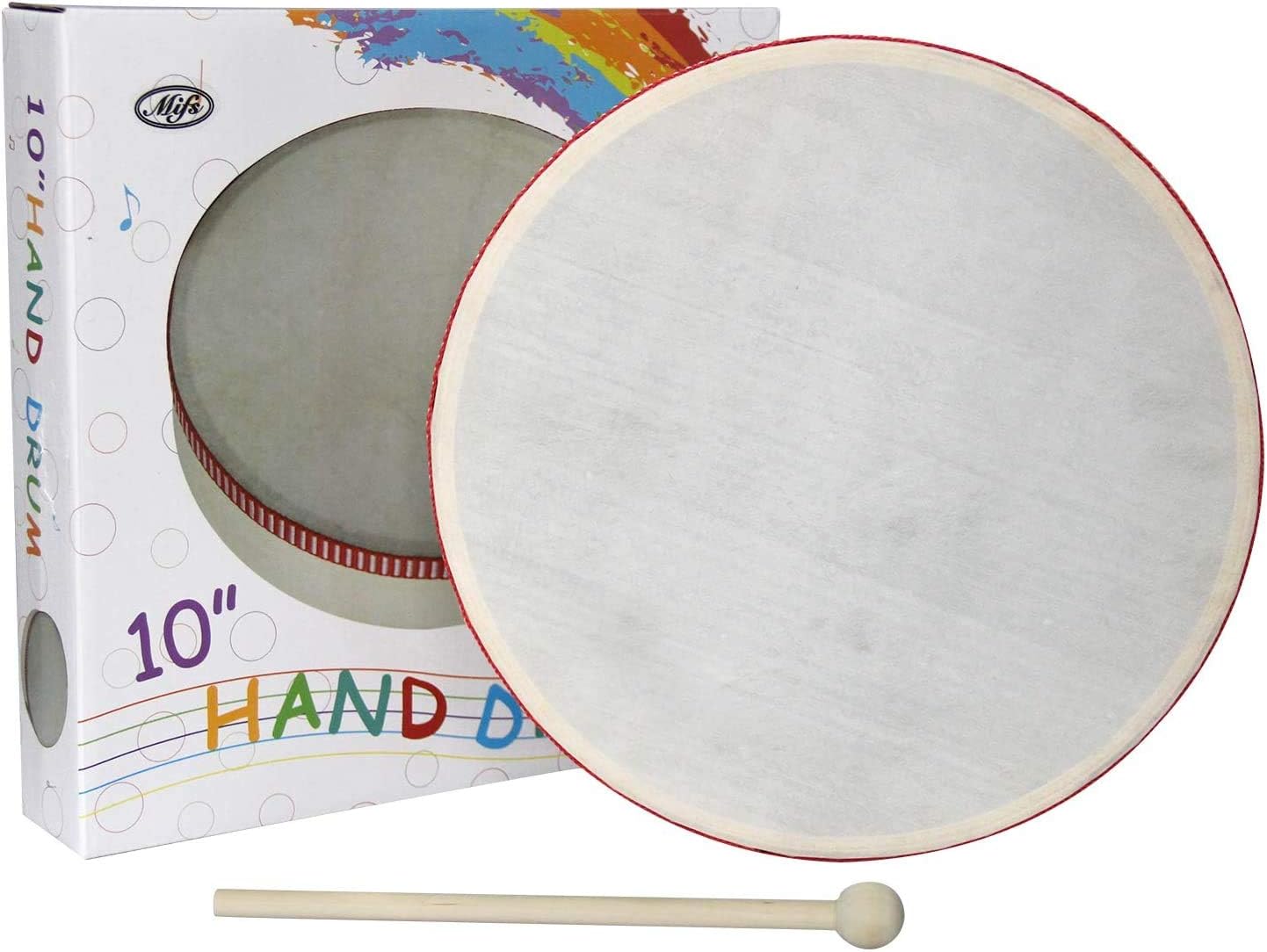MIFS Hand Drum Wood Frame Drum with Beater (10 inch) : Amazon.ca ...