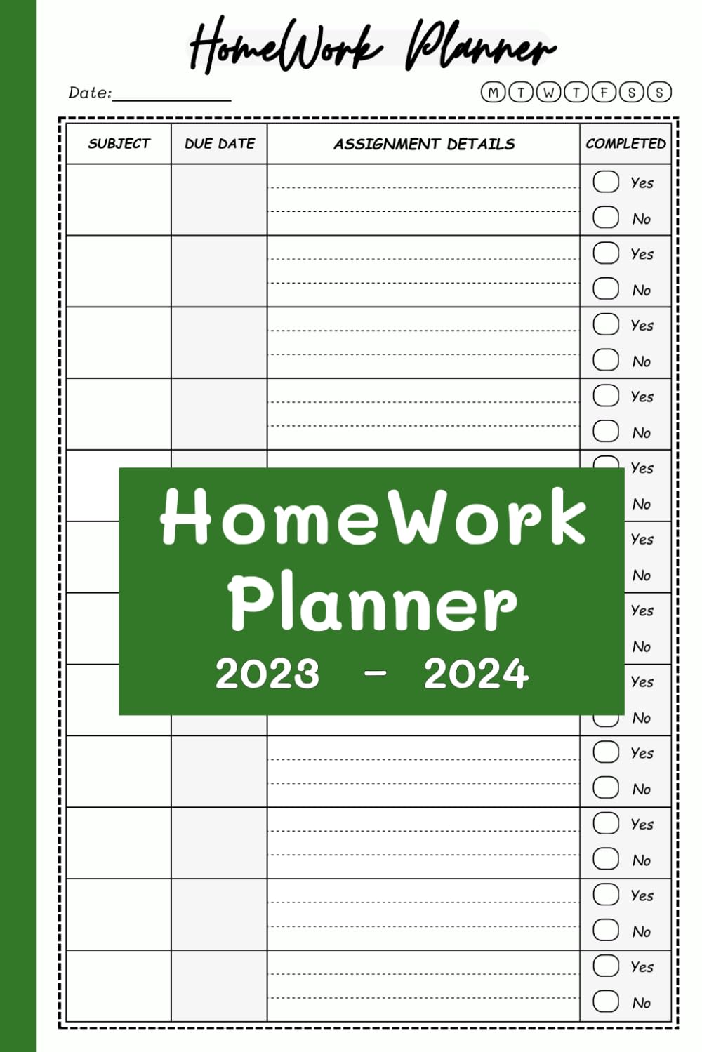 Homework Planner For Students 2023-2024: Daily Comprehensive Lesson ...
