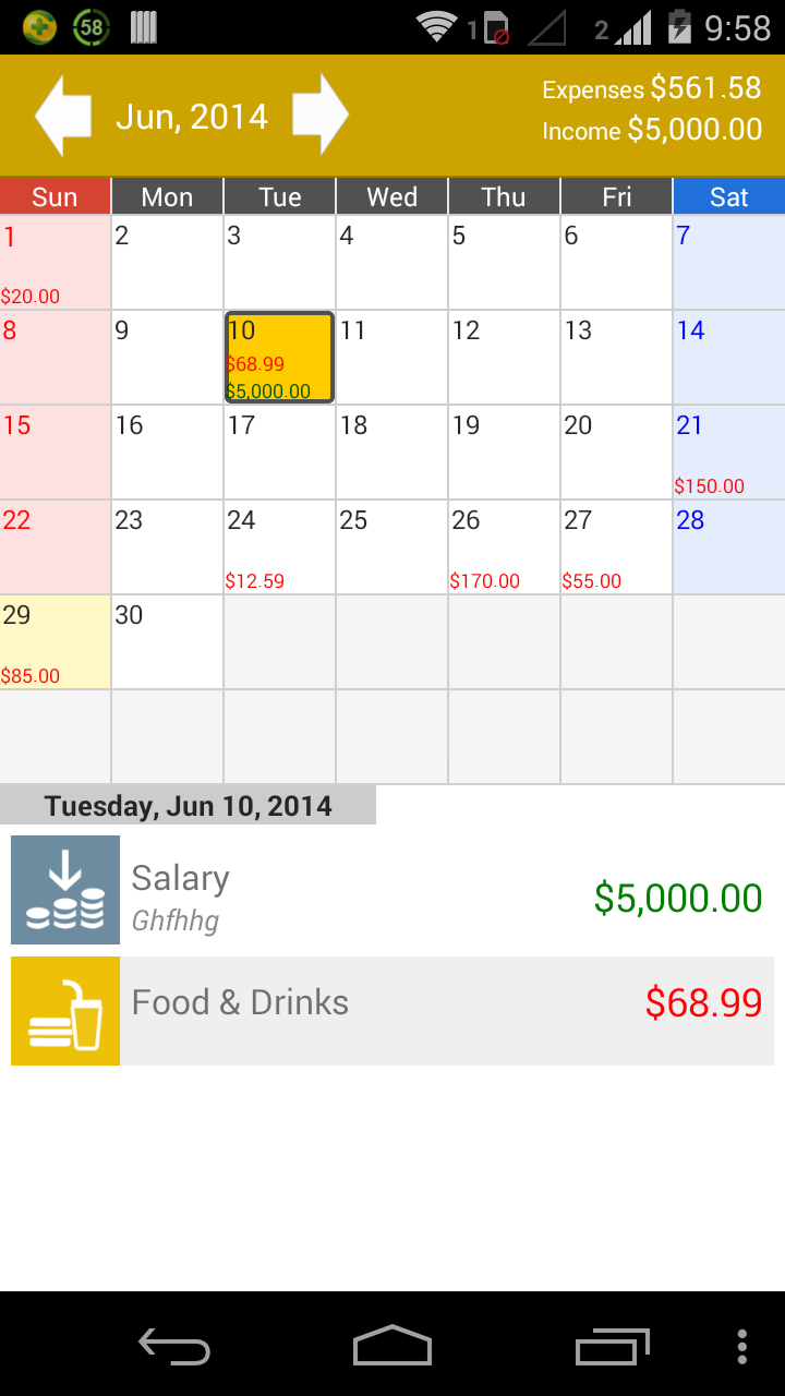 easyBudget - App on Amazon Appstore