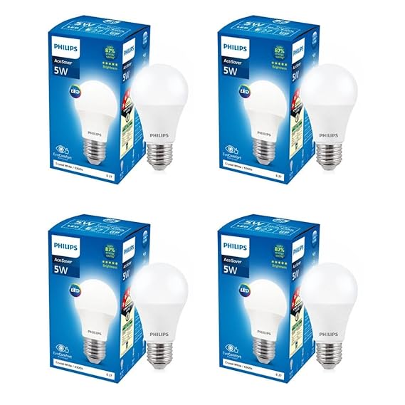 Buy PHILIPS 5-watt LED Bulb | AceSaver LED Bulb | Base: E27 Light Bulb ...