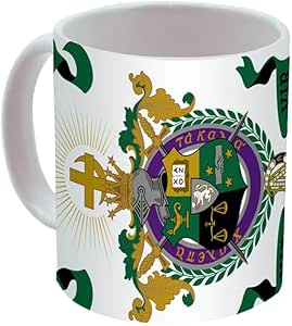 Amazon.com | Greekgear Lambda Chi Alpha Mega Crest Coffee Mug White: Coffee Cups & Mugs
