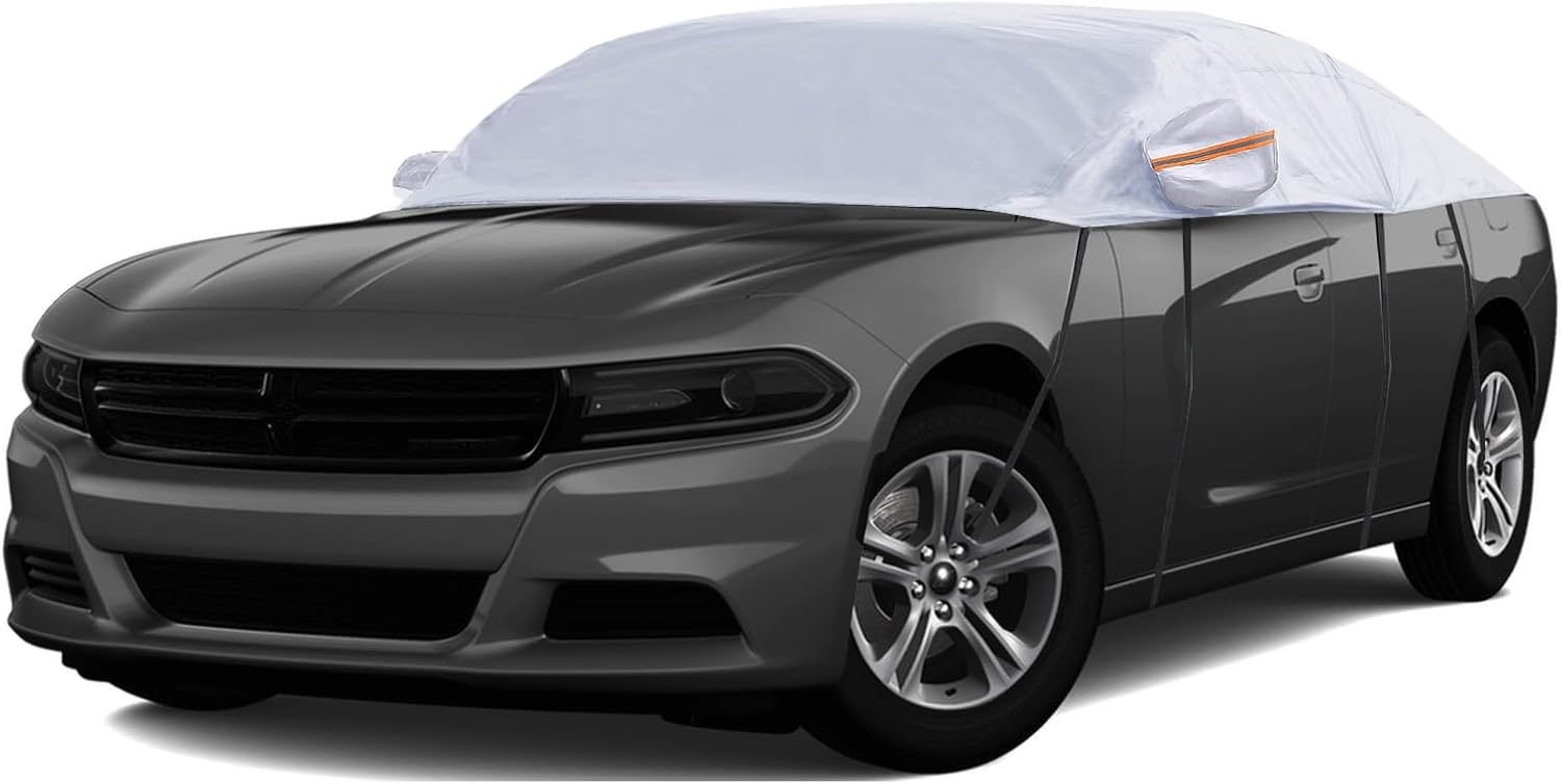 Amazon.com: ARCMARSHBAN Half Car Cover, Heavy Duty, UV Protection ...