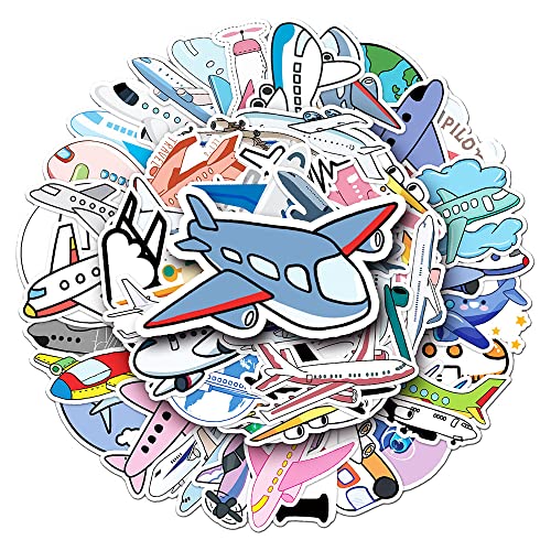 Cartoon Aircraft Stickers for Kids Teens Boys Girls, Vinyl Waterproof ...