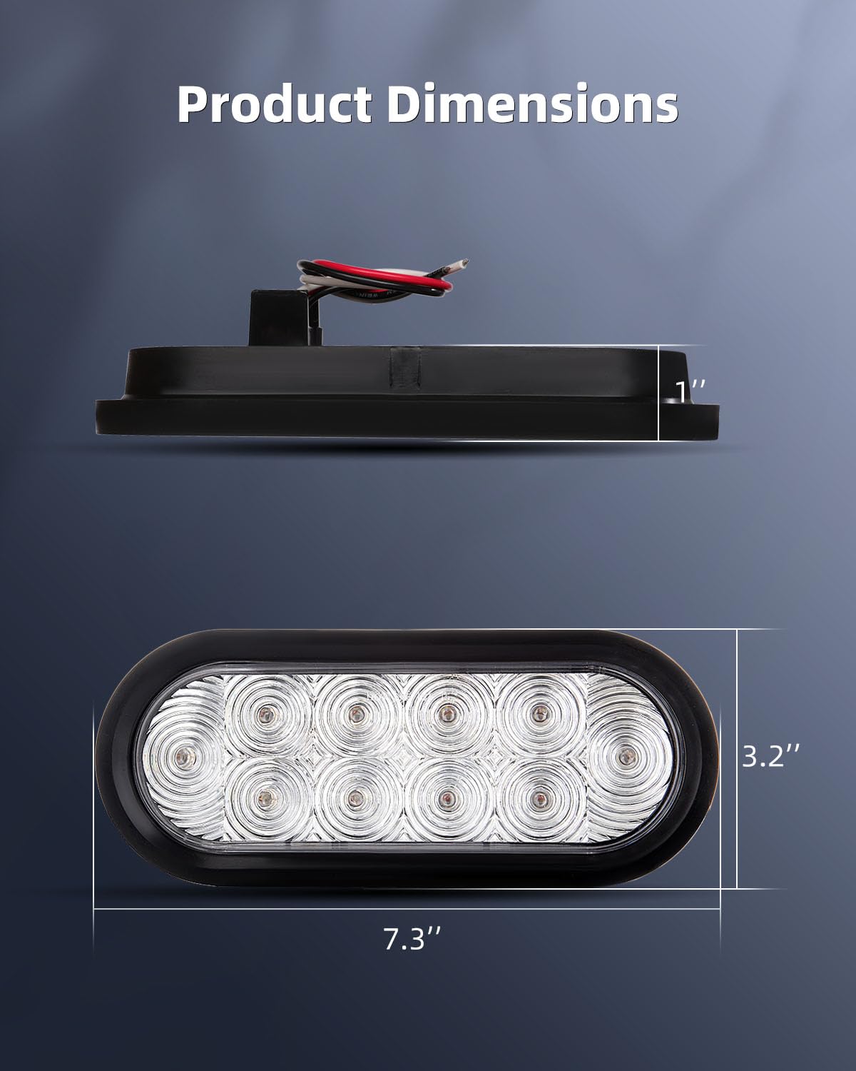 Clear Lights For Trailers 2pcs 6" Clear Lens Amber Led Side Marker