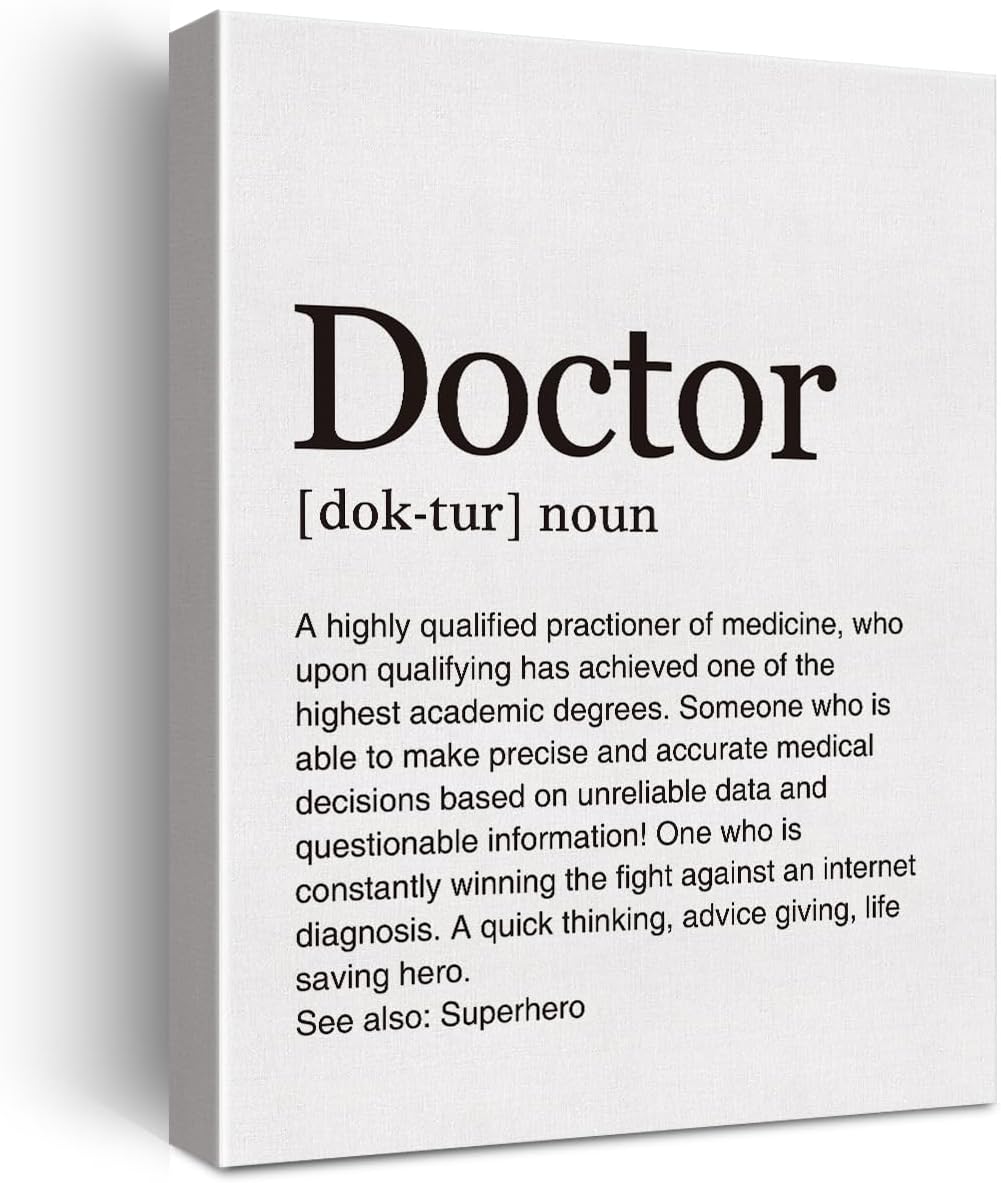 Amazon.com: GTGIC Doctor Definition Print Canvas Wall Art Home Office ...