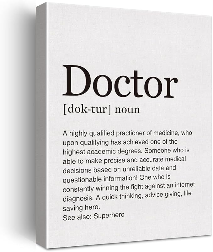 Amazon.com: GTGIC Doctor Definition Print Canvas Wall Art Home Office Decor Modern Minimalist ...