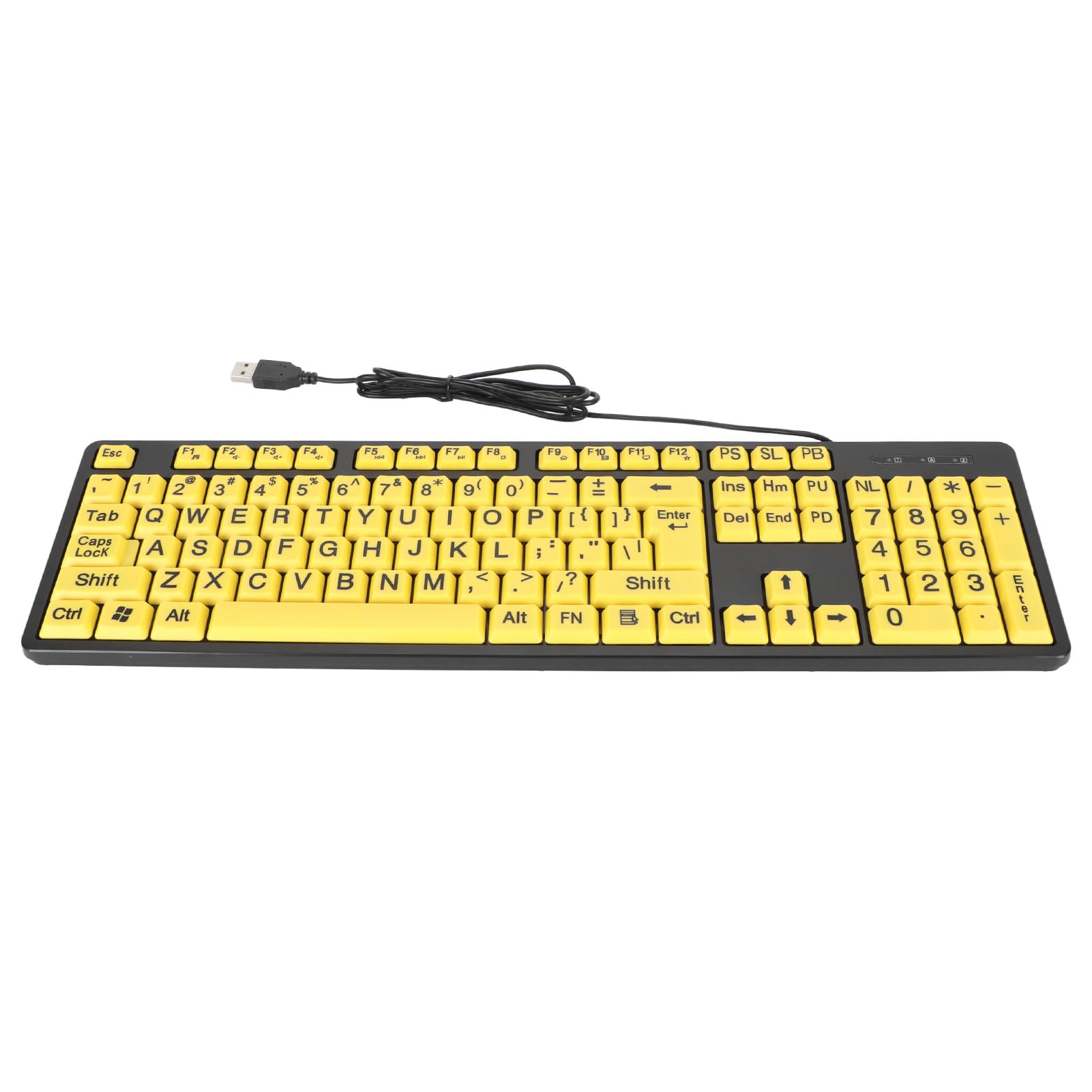 Large Print Computer Keyboard, USB Wired Keyboard for Students Elderly ...