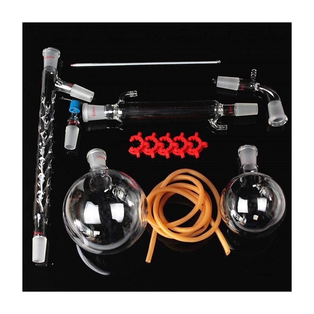 Buy 1000ml 13Pcs Glass Distillation Apparatus Chemistry Lab Glassware ...