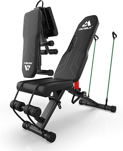 Amazon.com : Adjustable weight bench, Foldable Incline Decline Workout ...