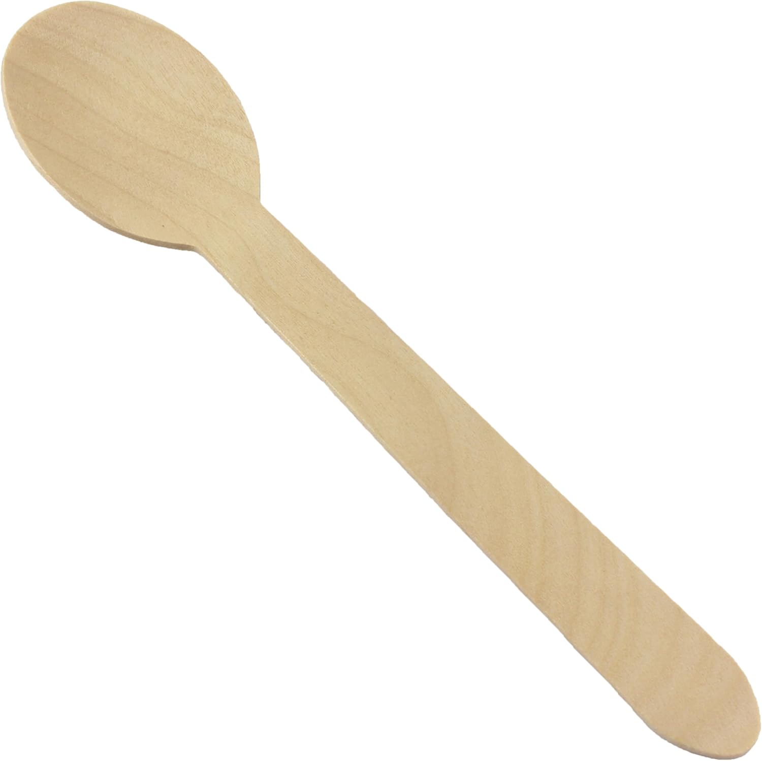 1000 x Birch Wood Spoon 160mm (6.25 inch) Long Wooden Dessert Spoon ...