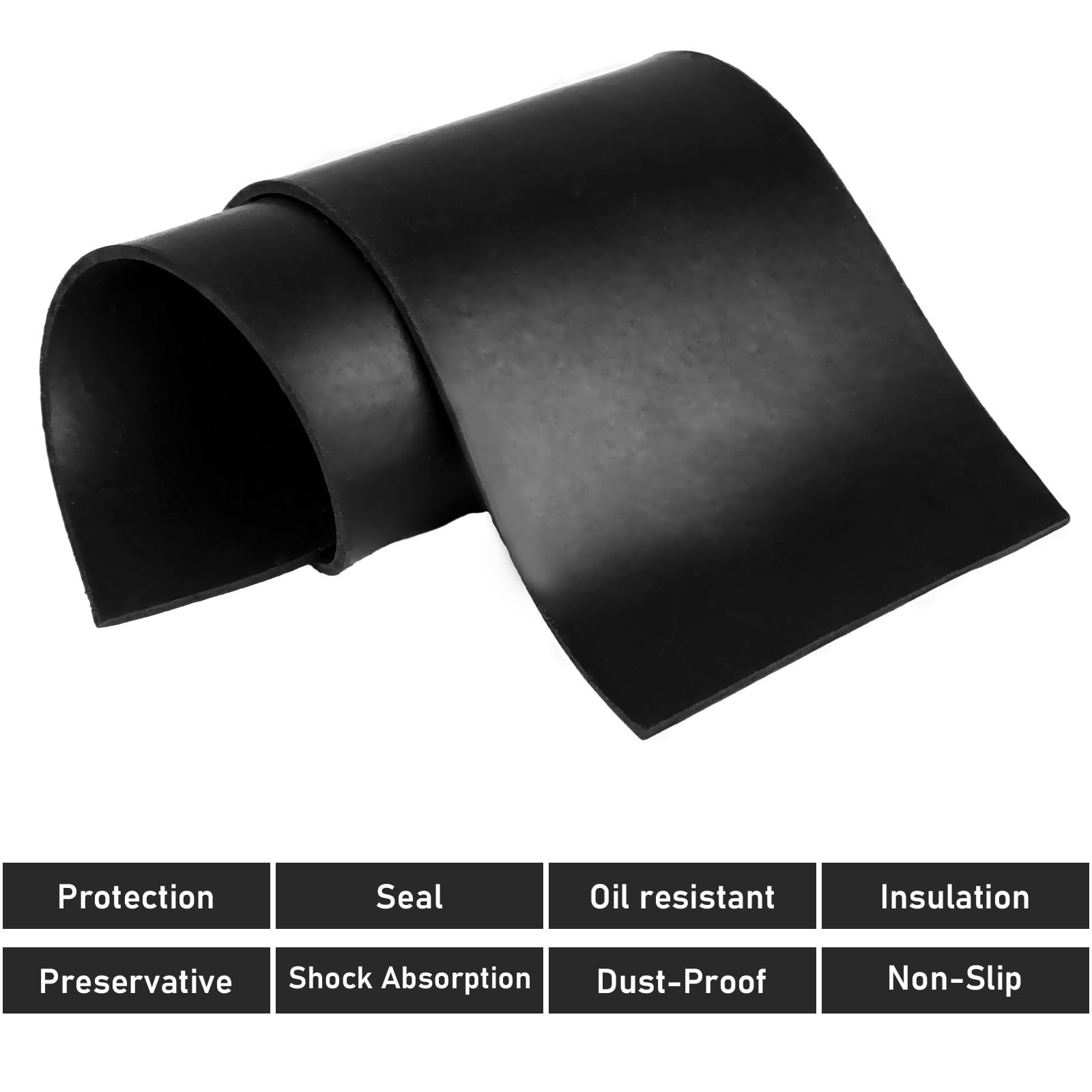 Snapklik.com : 3 Pack Rubber Strips, 1/16" Thick X 2 Inch Wide X 10 ...
