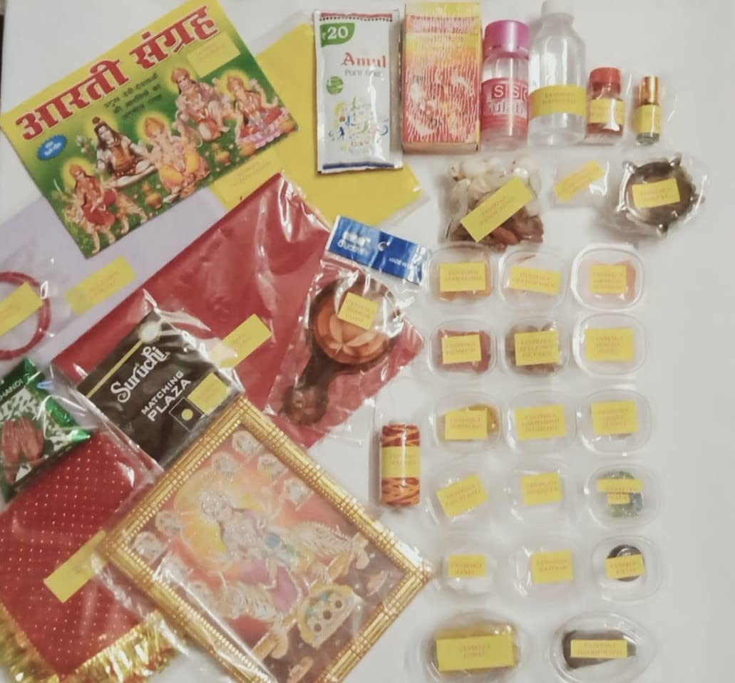 Buy Tanirika Pooja kit 41 Items with Red Sandalwood and White ...