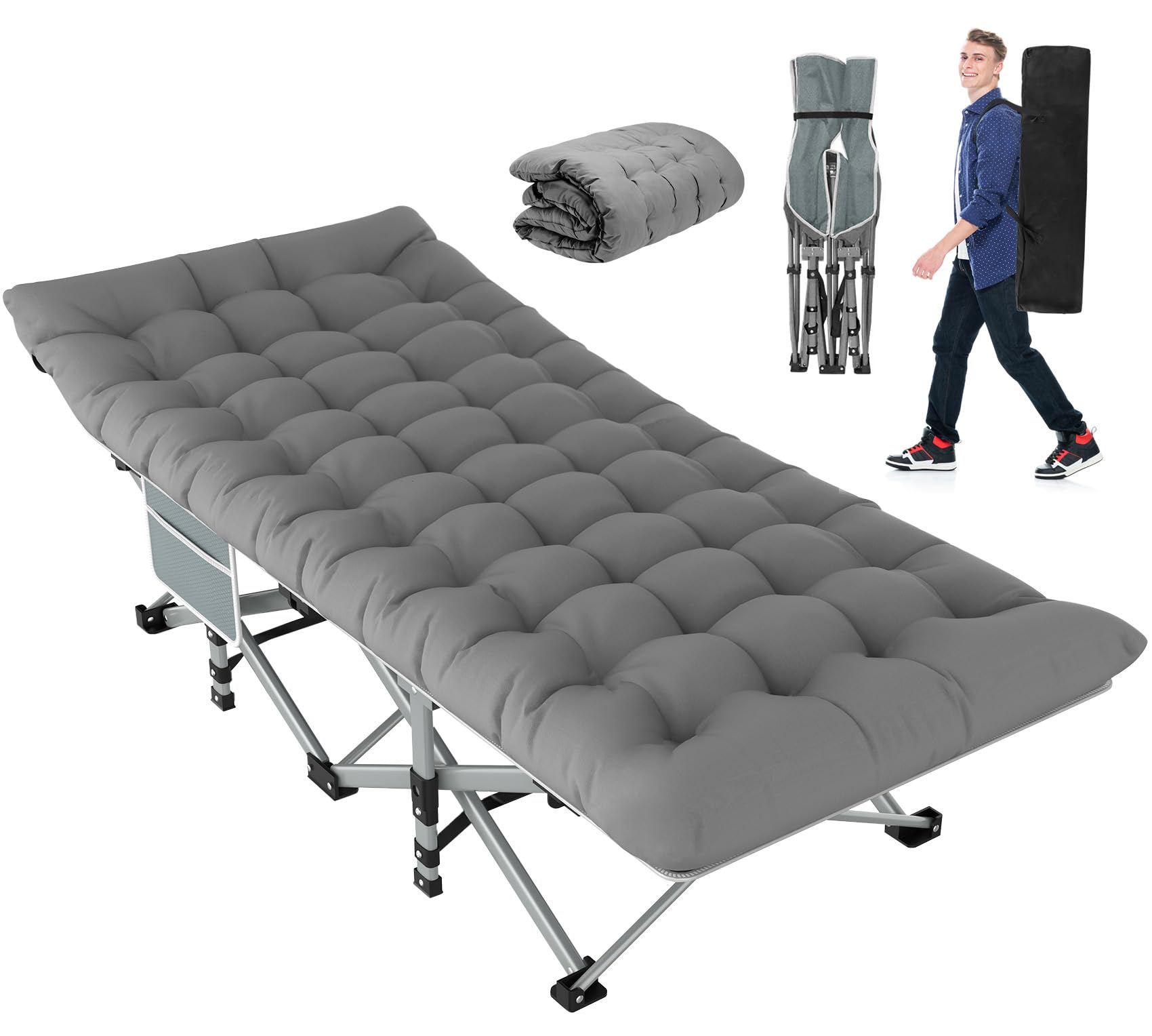 Amazon.com: Slendor Camping Cot, Folding Camping Cots for Adults ...