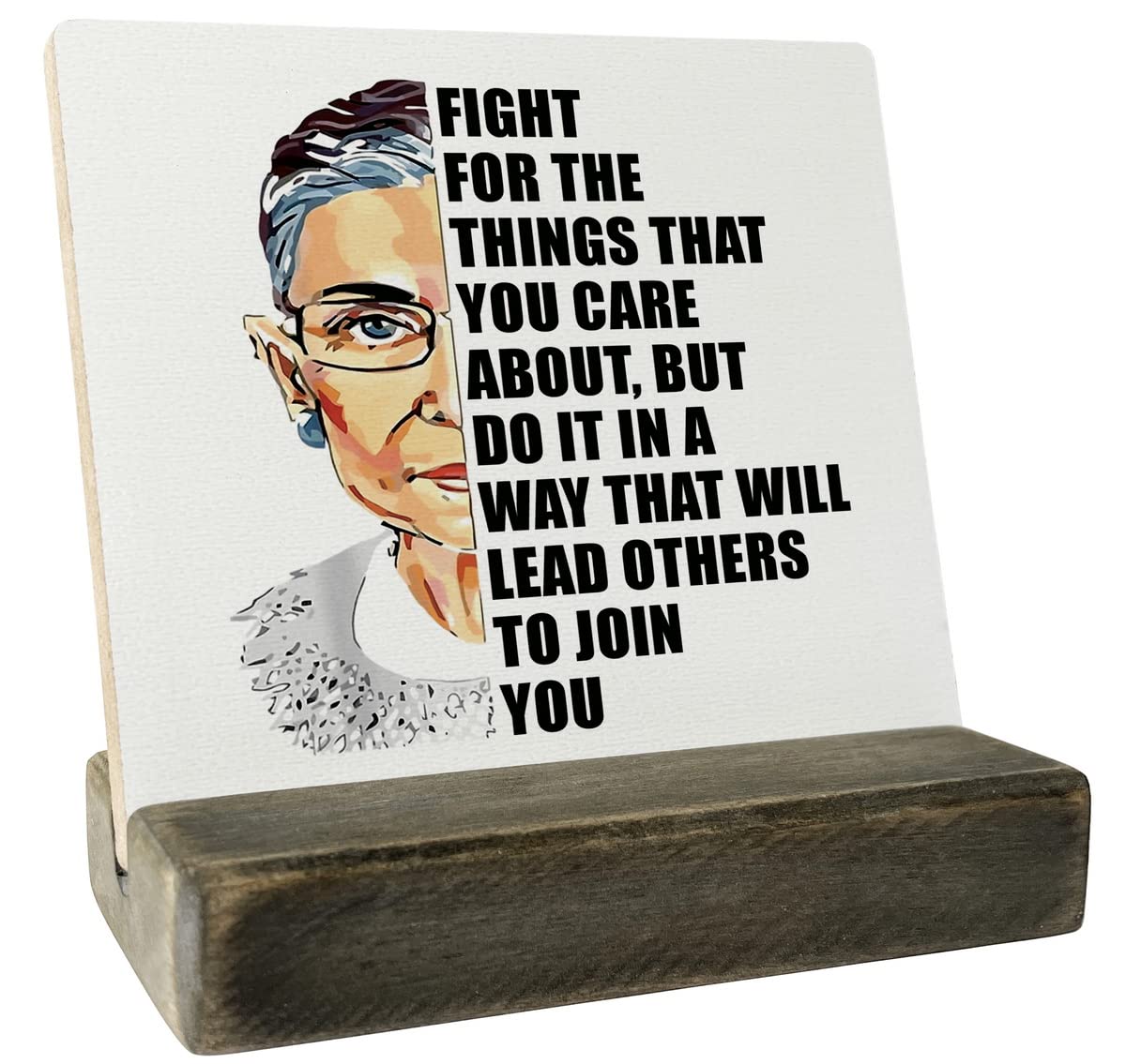 Amazon.com: Feminist Wood Plaque Gift, Fight For The Things You Care ...