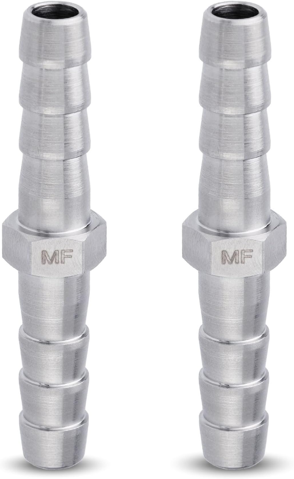 Amazon.com: MAACFLOW Stainless Steel 1/4" Hose ID Barb Fitting Splicer Repair Union Mender (Barb ...