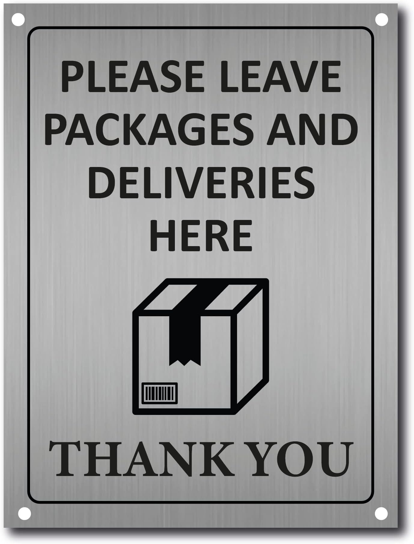 Parcel Box Sign - Metal | Aluminium with Adhesive Backing | Notice for ...