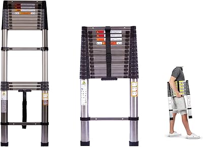 TECHTONGDA Telescoping Attic Loft Ladder Pull Down Attic Stairs 12 ...