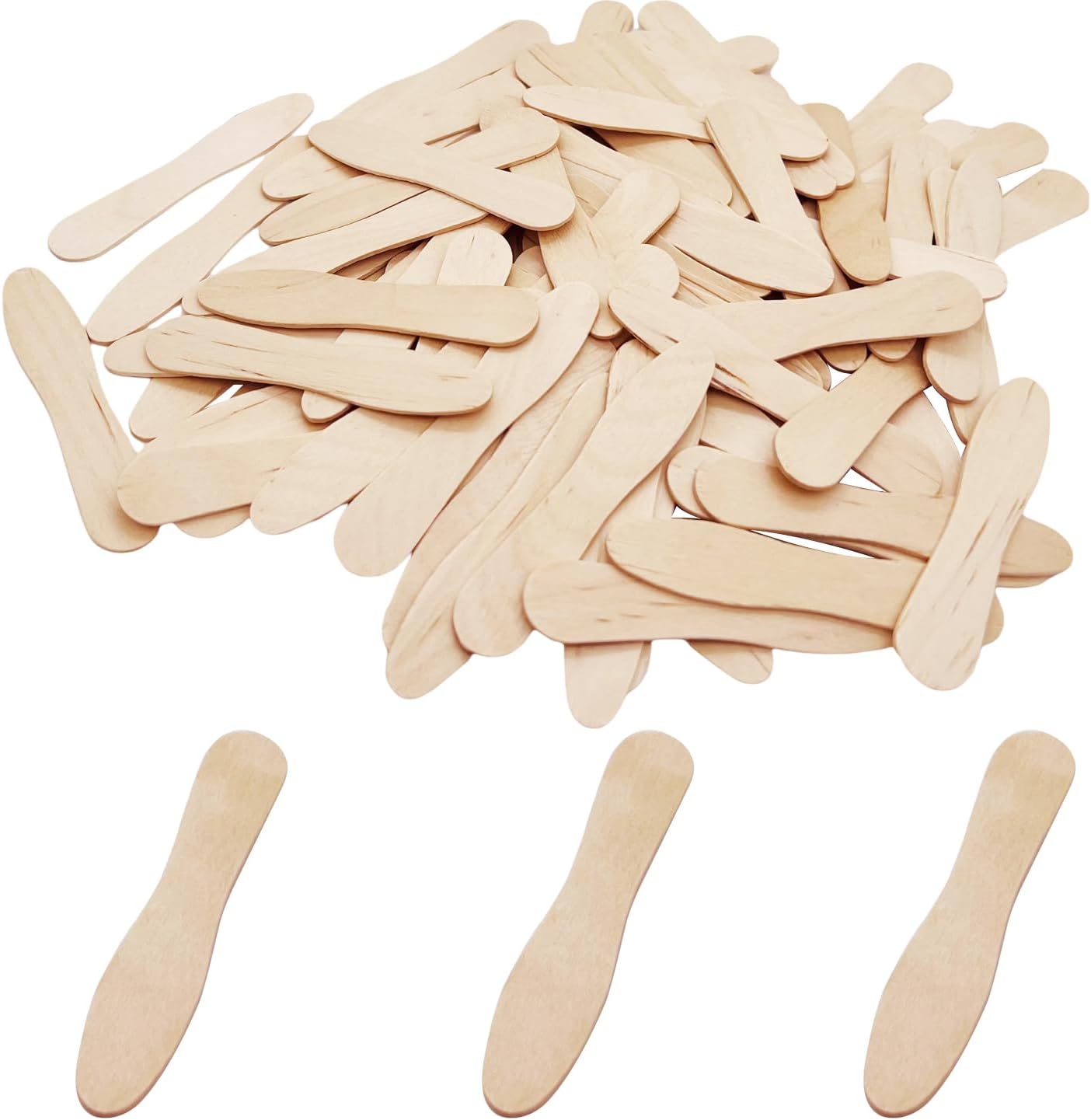 Amazon.com: Gmark Wooden Ice Cream Spoons 100pc - Tasting Spoons, Ice ...