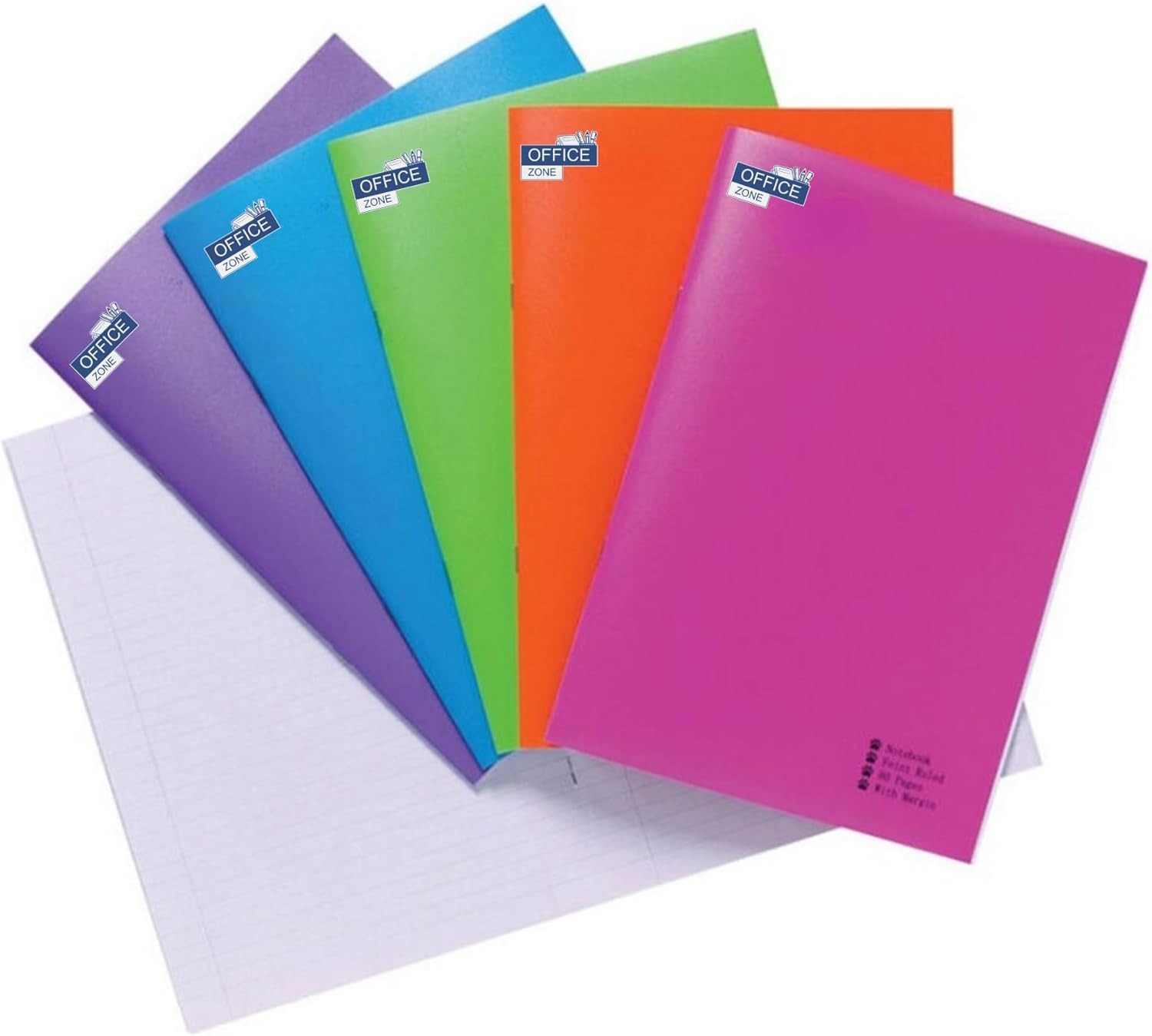 A4 Ruled Pages Notebook 40 Sheets Bright PP Feint - Pack of 10 ...