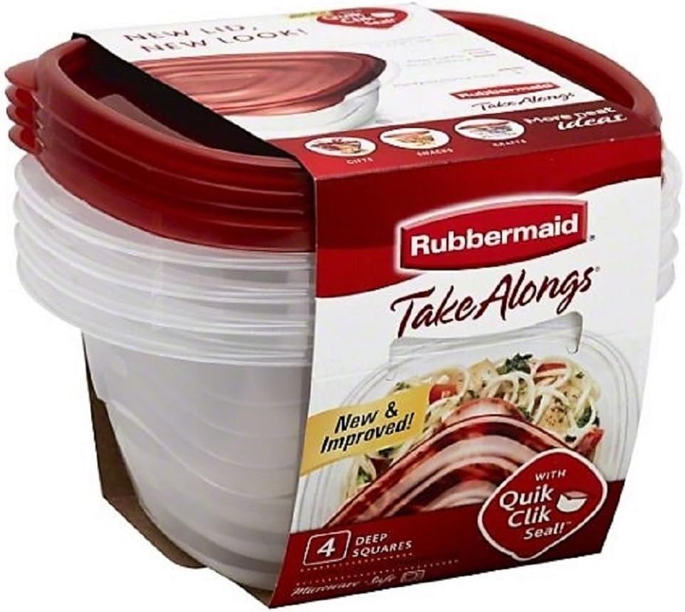 Amazon.com: 4-Piece Square Food Storage Container: Home & Kitchen