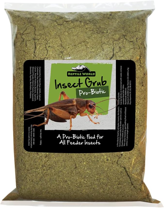 Reptile World Insect Grub 1kg - Live Food Gut Loader, Cricket, Locust ...