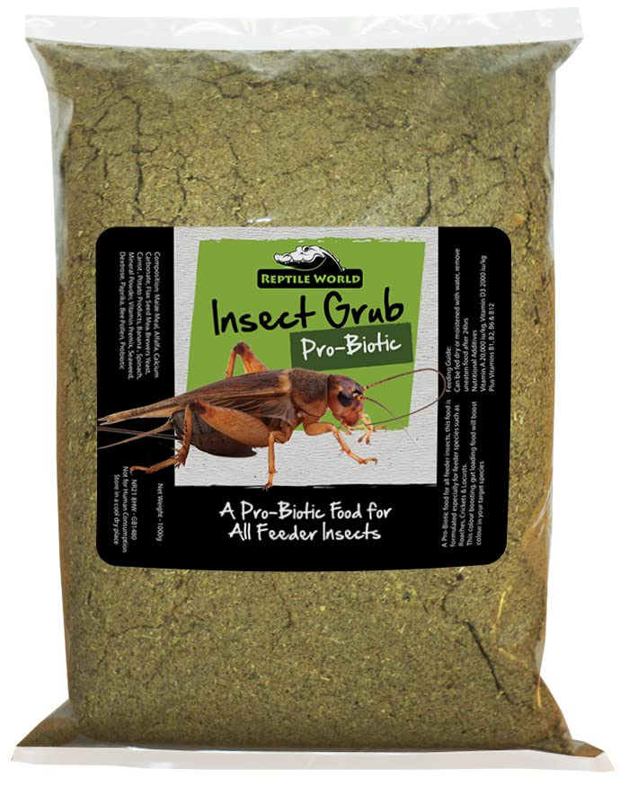 Reptile World Insect Grub 1kg - Live Food Gut Loader, Cricket, Locust ...
