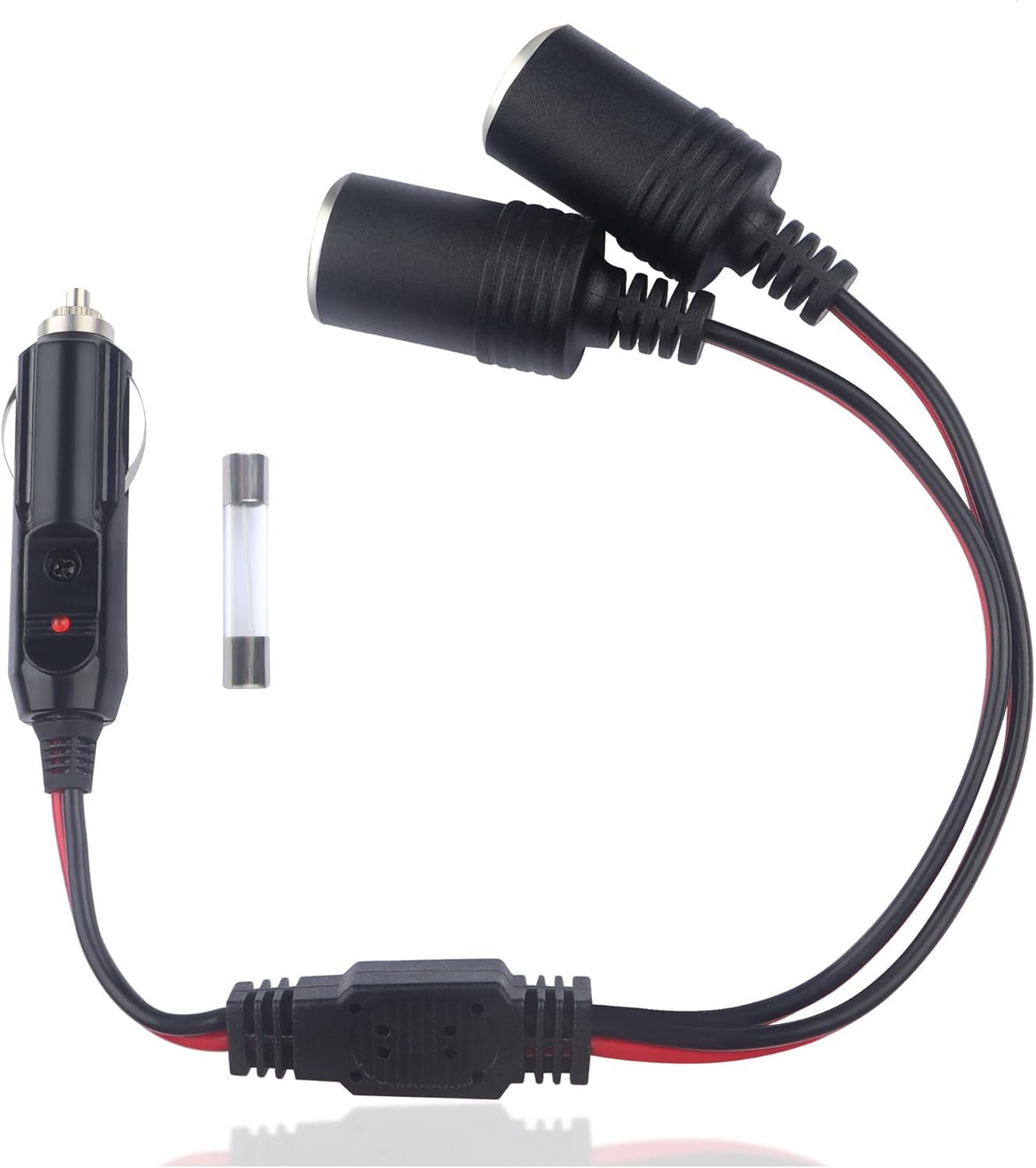 Amazon.com: 1.25FT Car Cigarette Lighter Splitter,Dual Hole Cigarette ...