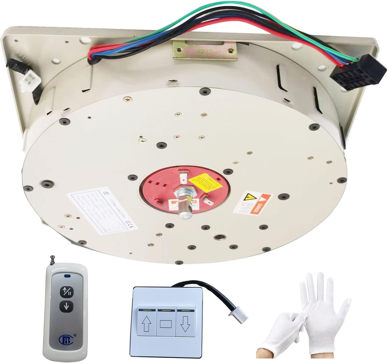 Chandelier Hoist Lifter System, DDJ100 5M Remote Control+Wall Switch ...