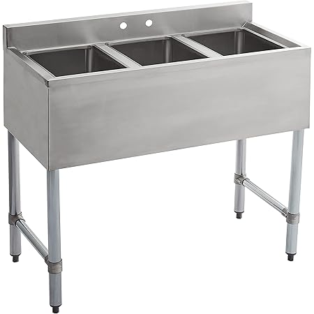 HALLY 3 Compartment Sink of Stainless Steel NSF Commercial Utility ...