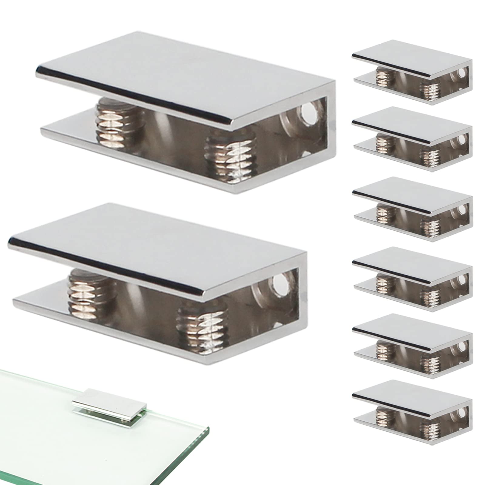 Amazon.com: WANXIANG 8 Pcs Adjustable Glass Shelf Brackets Heavy Duty ...