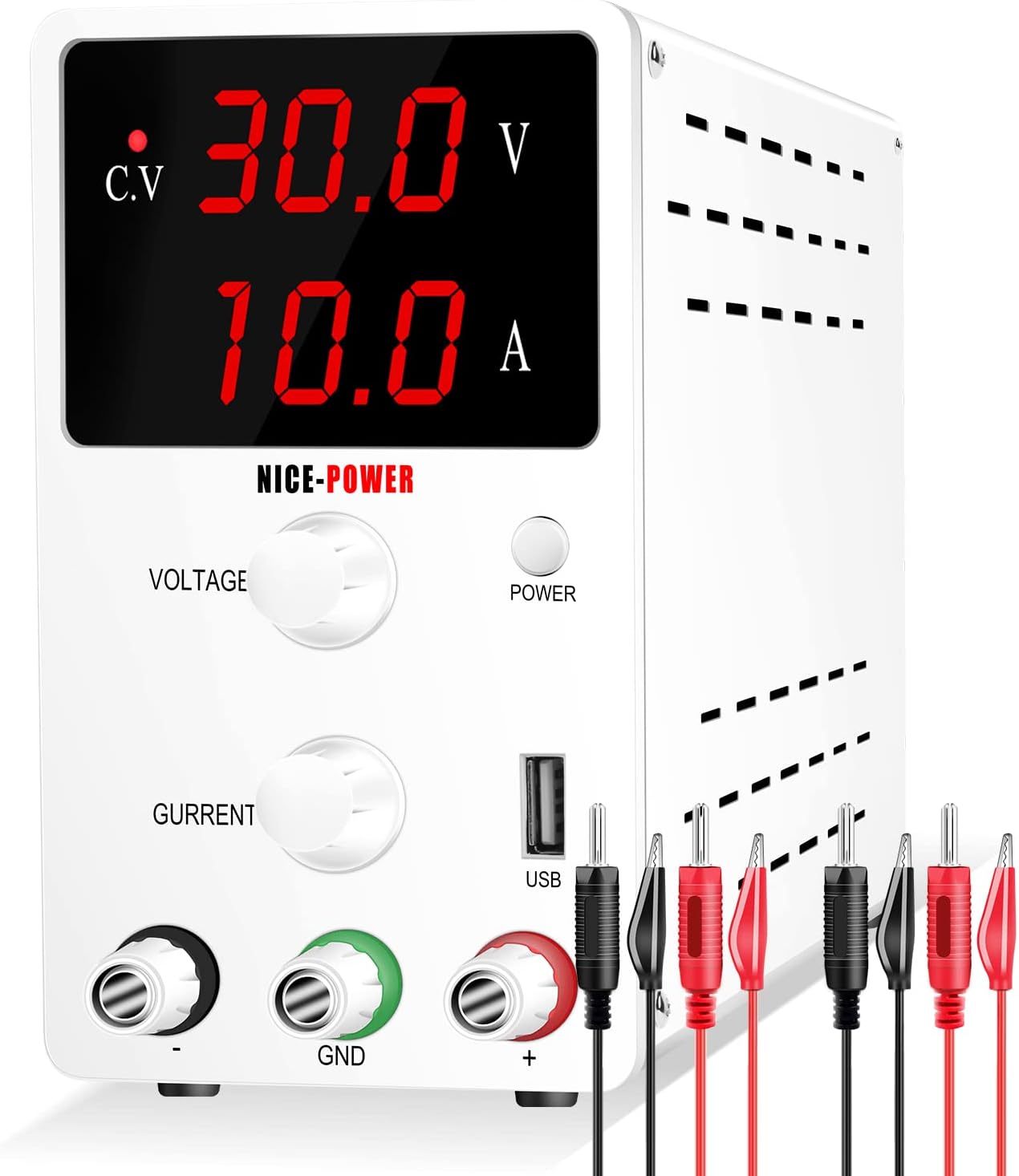 NICE-POWER Fuente de Alimentación DC Variable, 30V 5A Fuente de ...