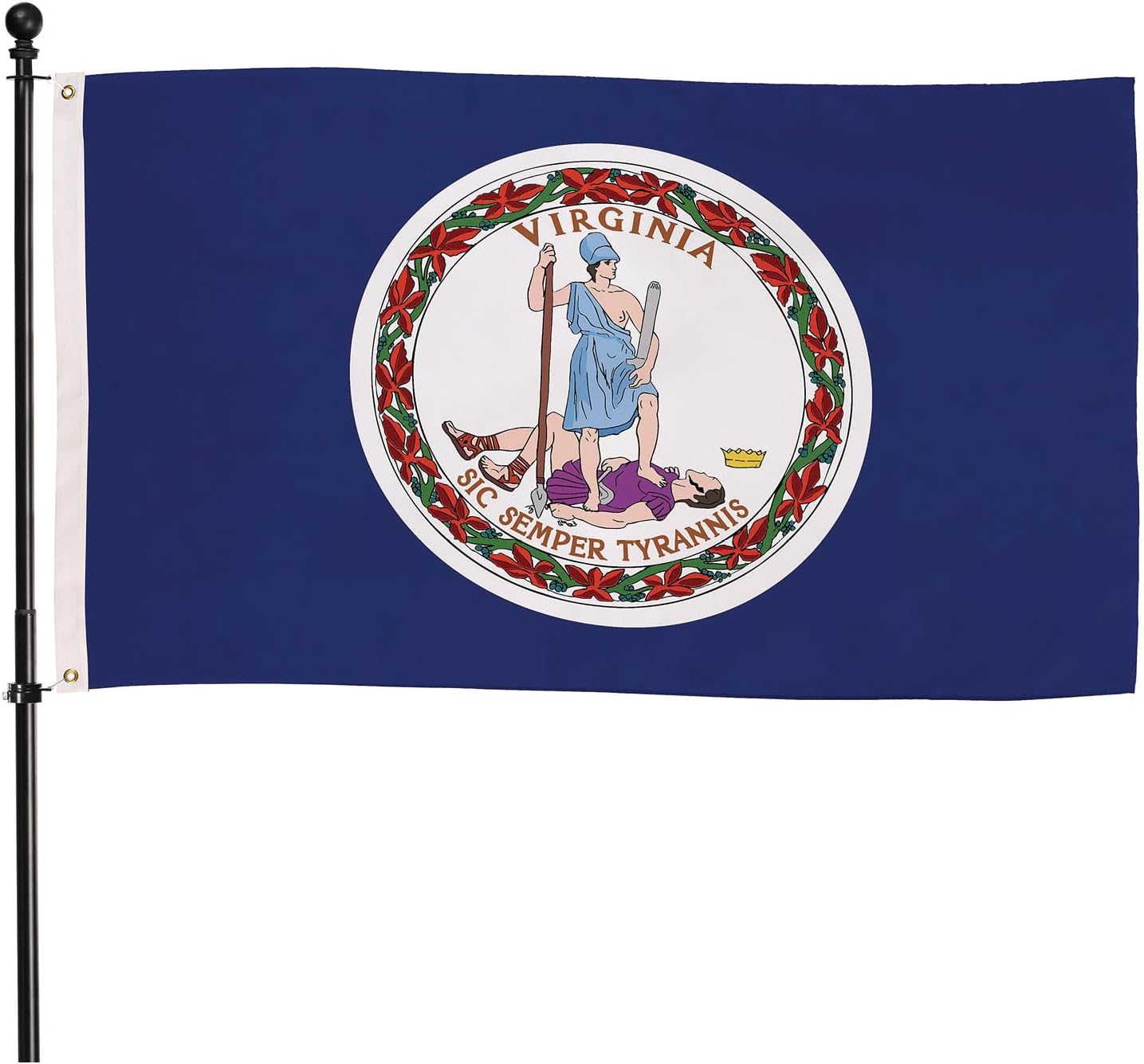 Amazon.com : Evergreen Virginia State Flag 3x5 Outdoor Double Sided ...