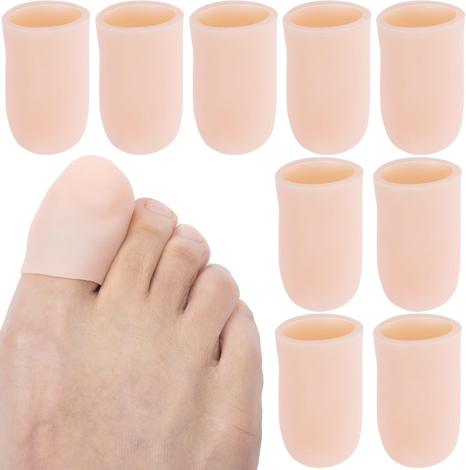 YANGWRshop 10 Pcs Big Toe Protectors, Gel Toenail Cushions for Big Toe ...