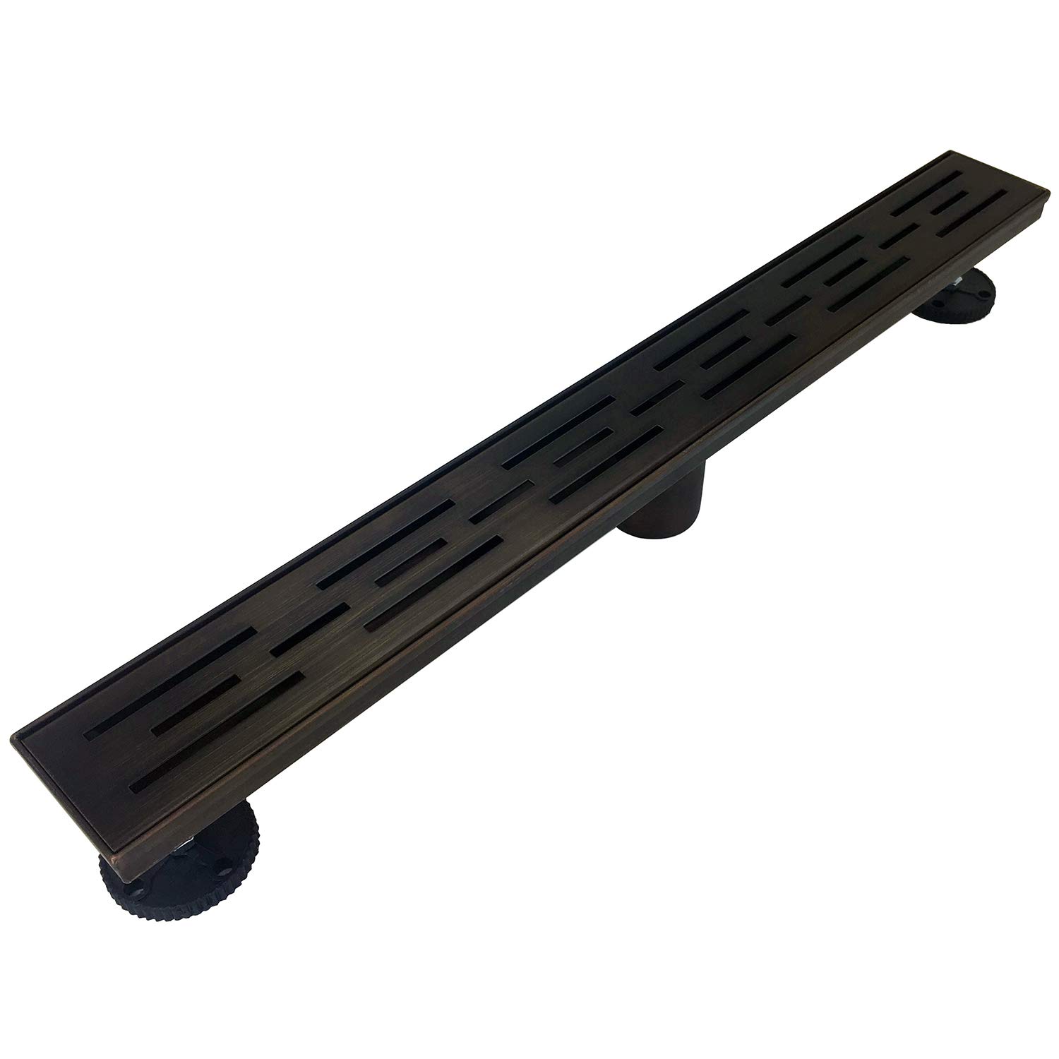 Neodrain 24-in Brushed Brass Rectangular Linear Shower Drain With ...