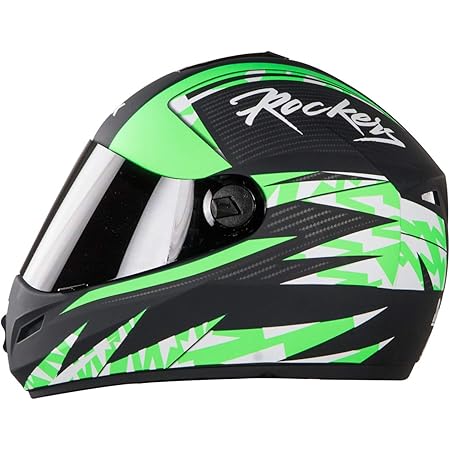 Steelbird Rox Rockers Full Face Helmet in Glossy Finish with Smoke ...