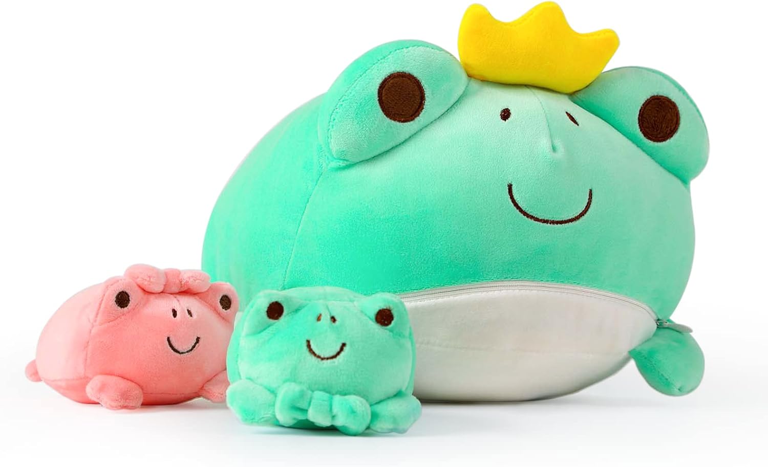 Ditucu Cute Frog Plush Pillow Mommy 14 inch with 2 Babies Plushie Super ...