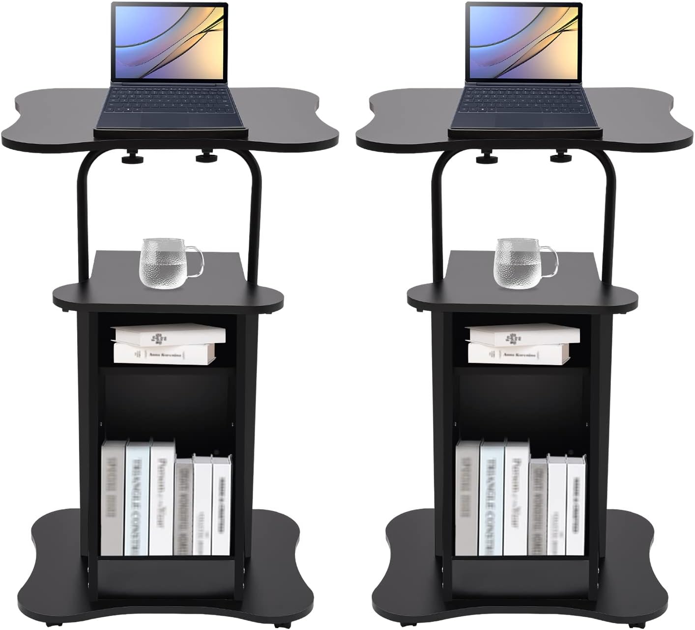 Amazon.com : Mobile Laptop Cart Podium Adjustable Height Laptop Stand ...