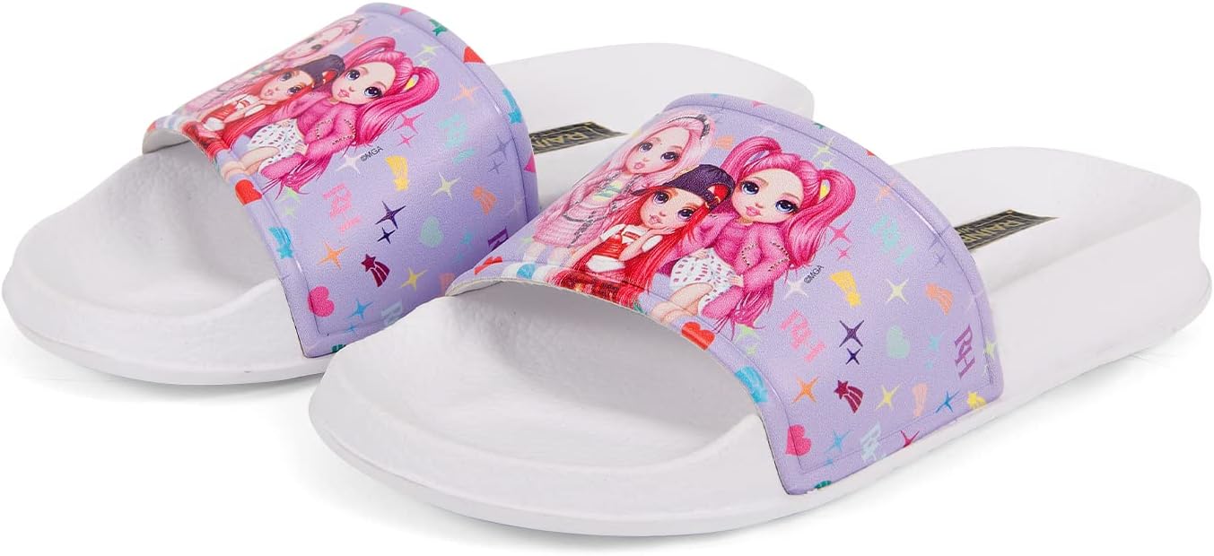 PERLETTI Rainbow High Slippers Girls Purple - Anti-Slip Outdoor Indoor ...