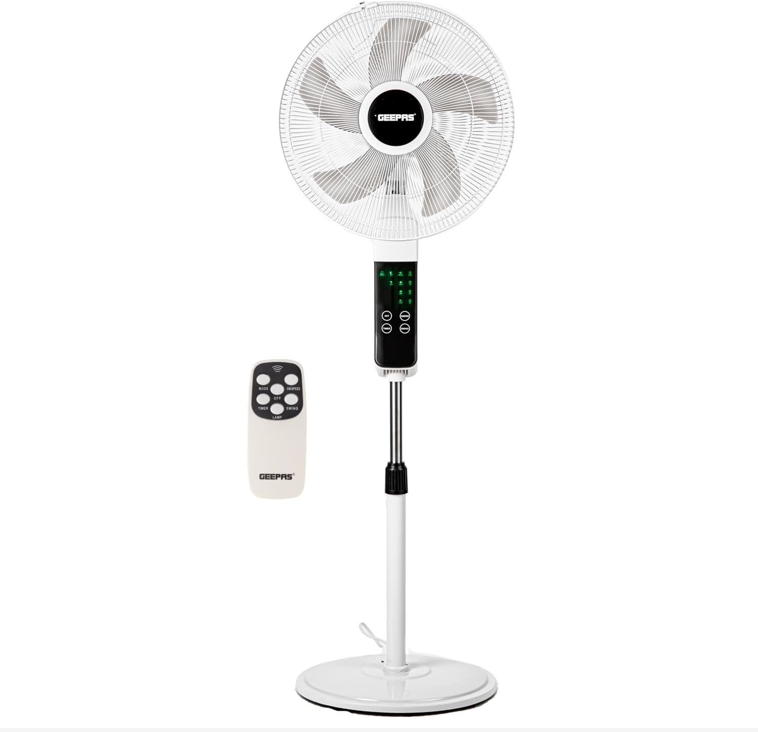 GEEPAS 16’’ Pedestal Fan with Remote Control – 60W Powerful Free ...