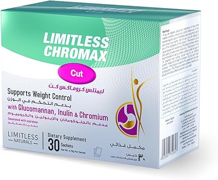 Limitless Chromax Cut – Glucomannan & Inulin Apple Sachets – Natural ...