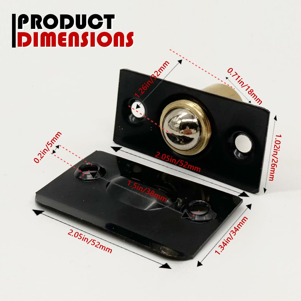 Snapklik.com : Closet Door Ball Catch Hardware, Stainless Steel ...