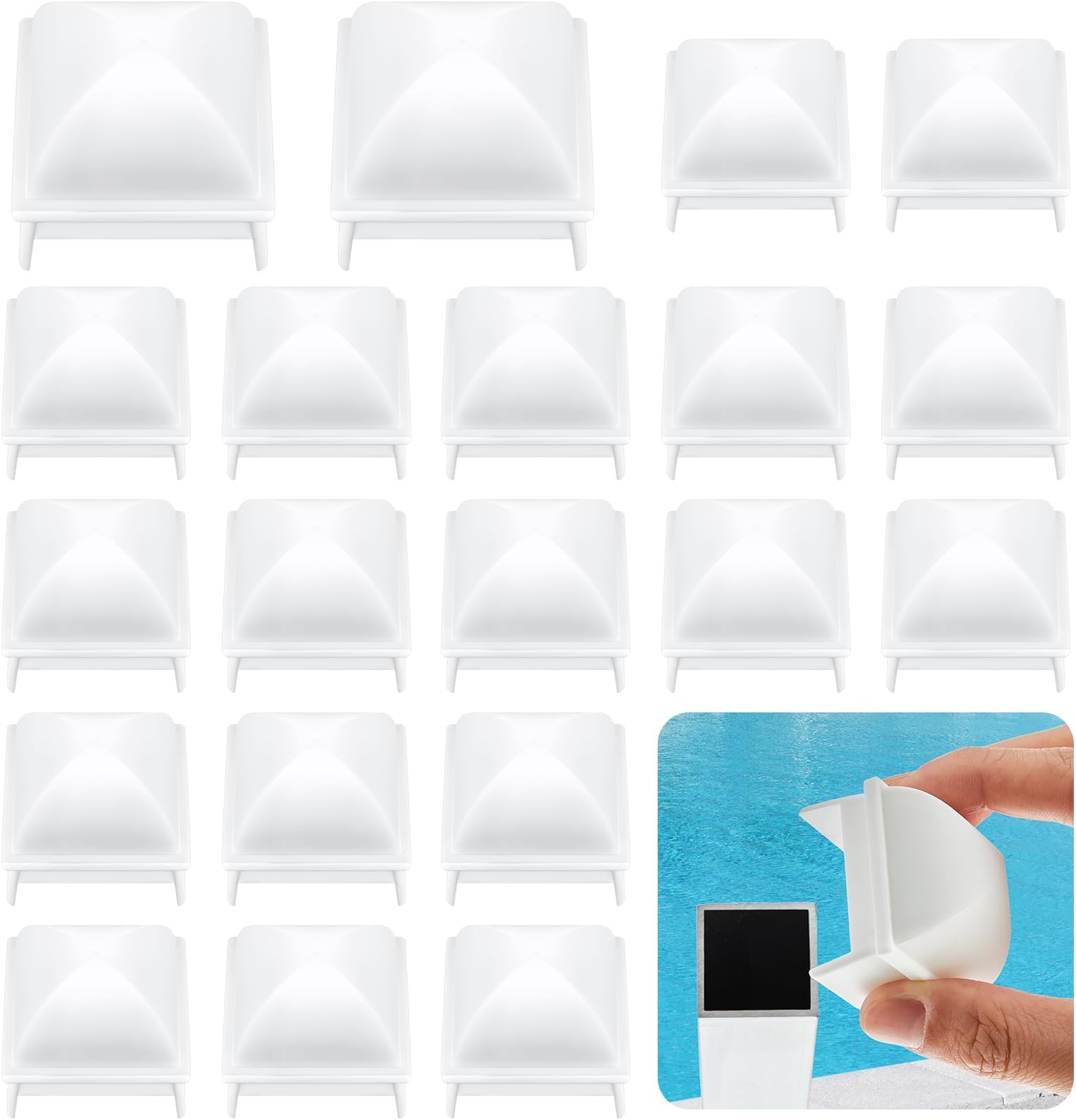 Amazon.com: Barydat 24 Pcs Summer Above Ground Pool Fence Post Caps ...
