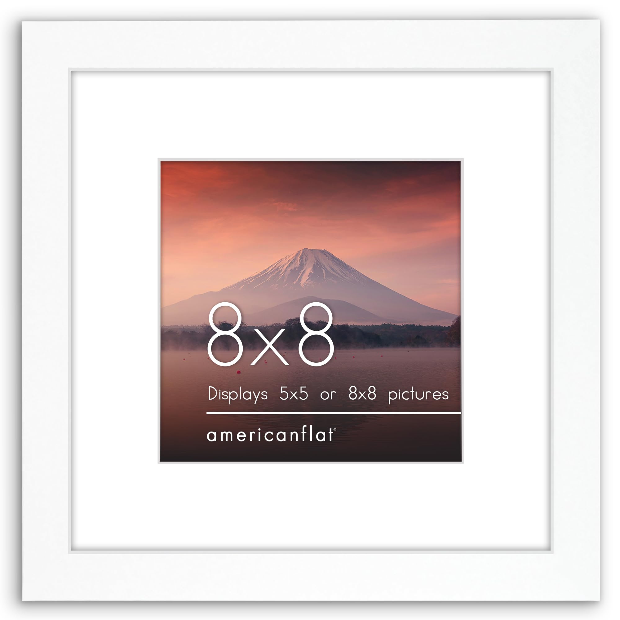 Amazon.com - Americanflat 8x8 Picture Frame with Shatter-Resistant ...