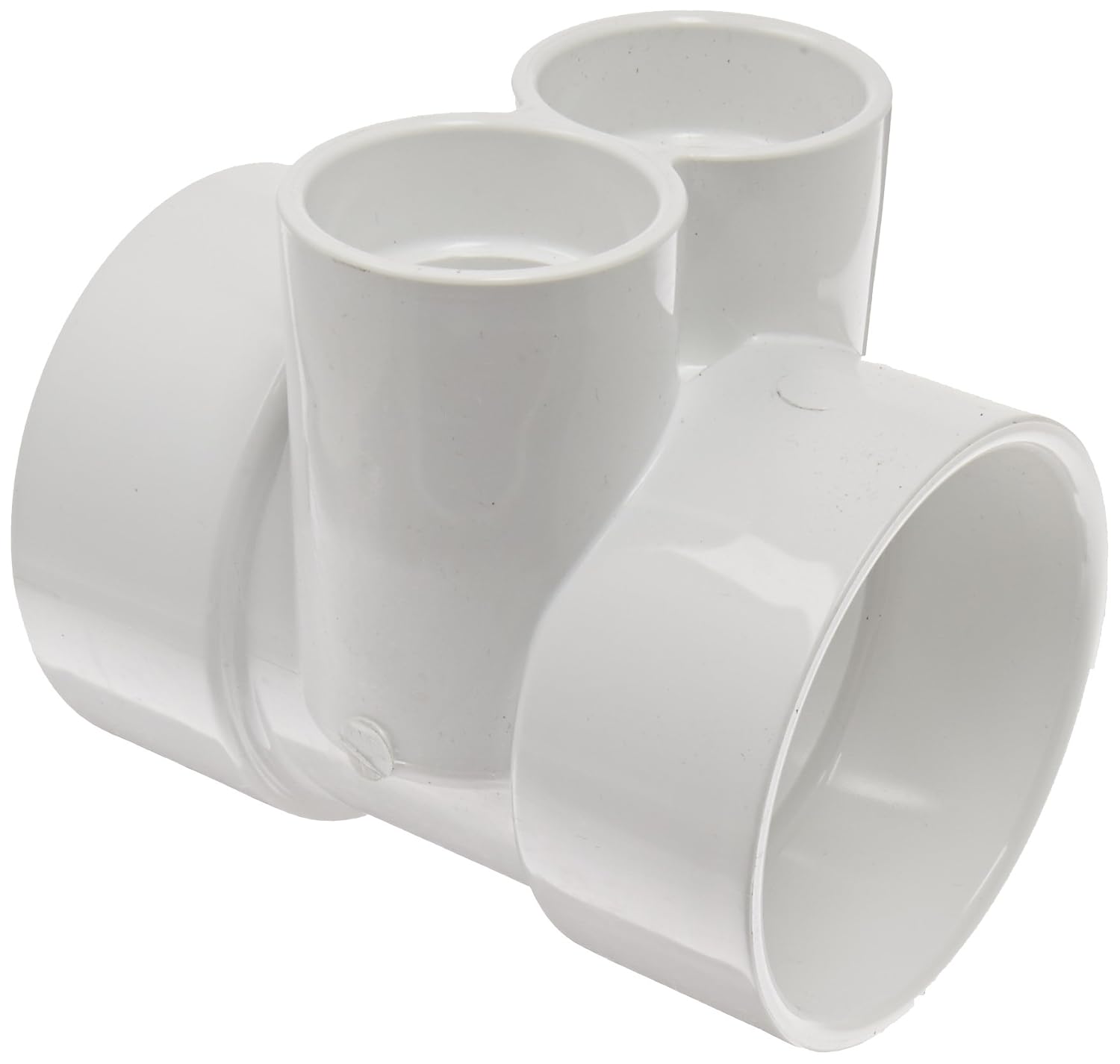 Spears P447 Series PVC DWV Pipe Fitting, Horizontal Twin Tee, 3" x 3" x ...